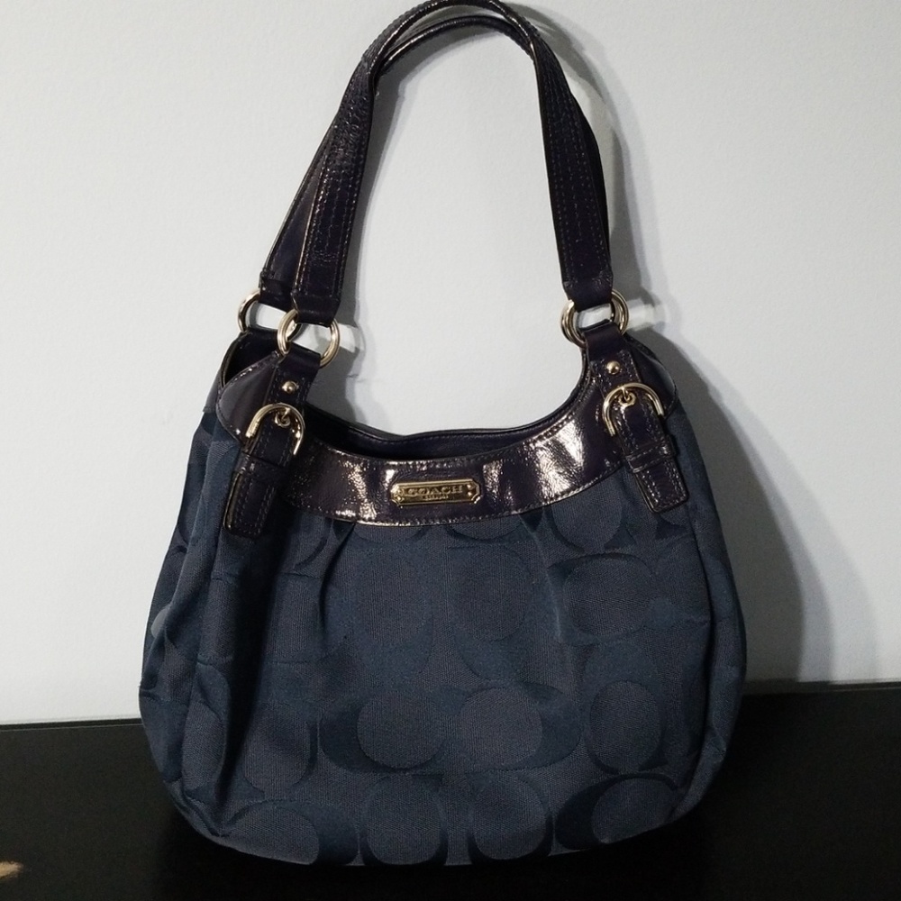 Coach Signature Navy Blue Purse - Gem